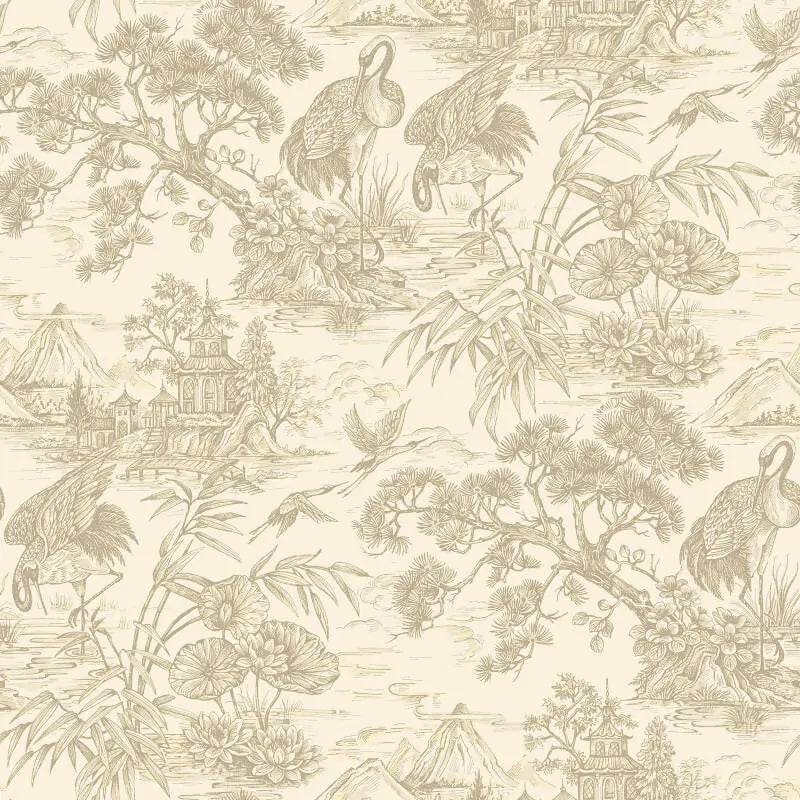 Whispering Crane Lagoon Wallpaper | Decorating Centre Online