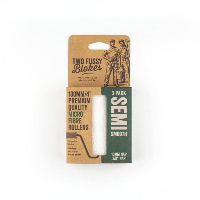 Two Fussy Blokes Microfibre 4" Semi Smooth Paint Rollers – Decorating ...