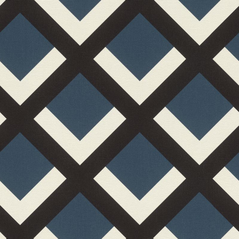 Retro Geometric Grid Wallpaper | Rasch | Decorating Centre Online