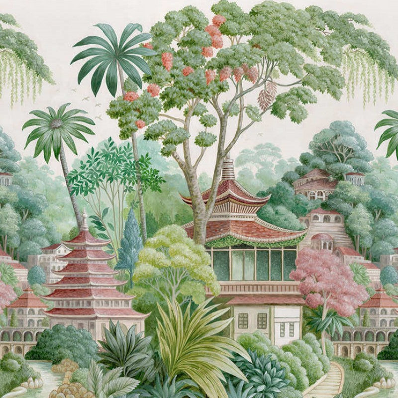 Shambhala Oriental Mural Wallpaper | Decorating Centre Online