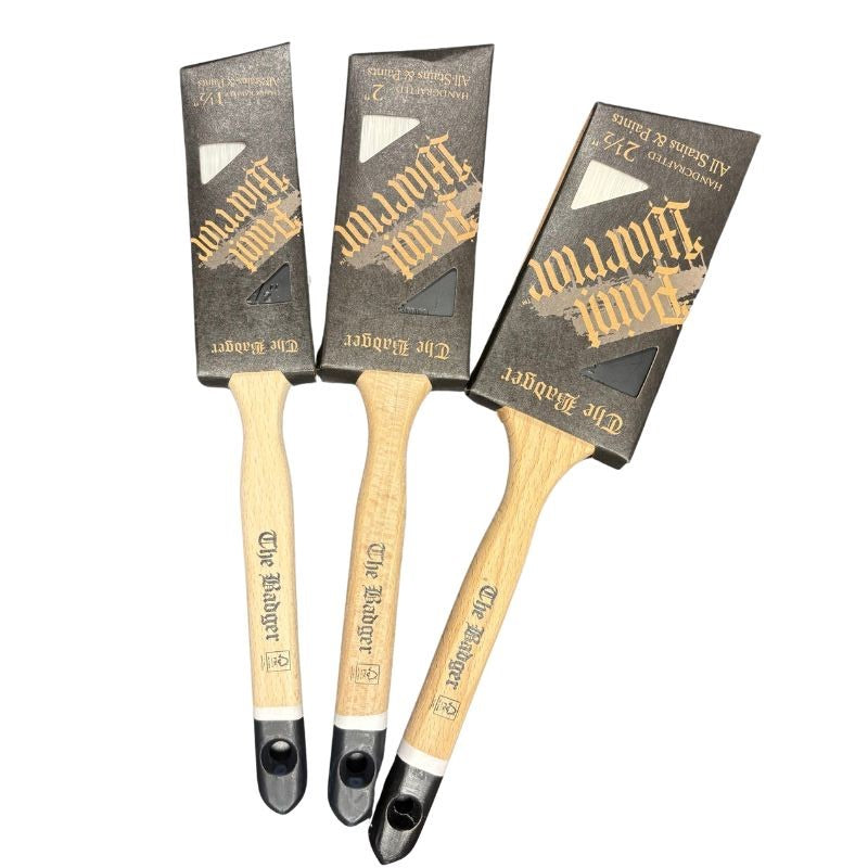 Paint Warrior Badger Long Handle Angle Brush |Decorating Centre Online