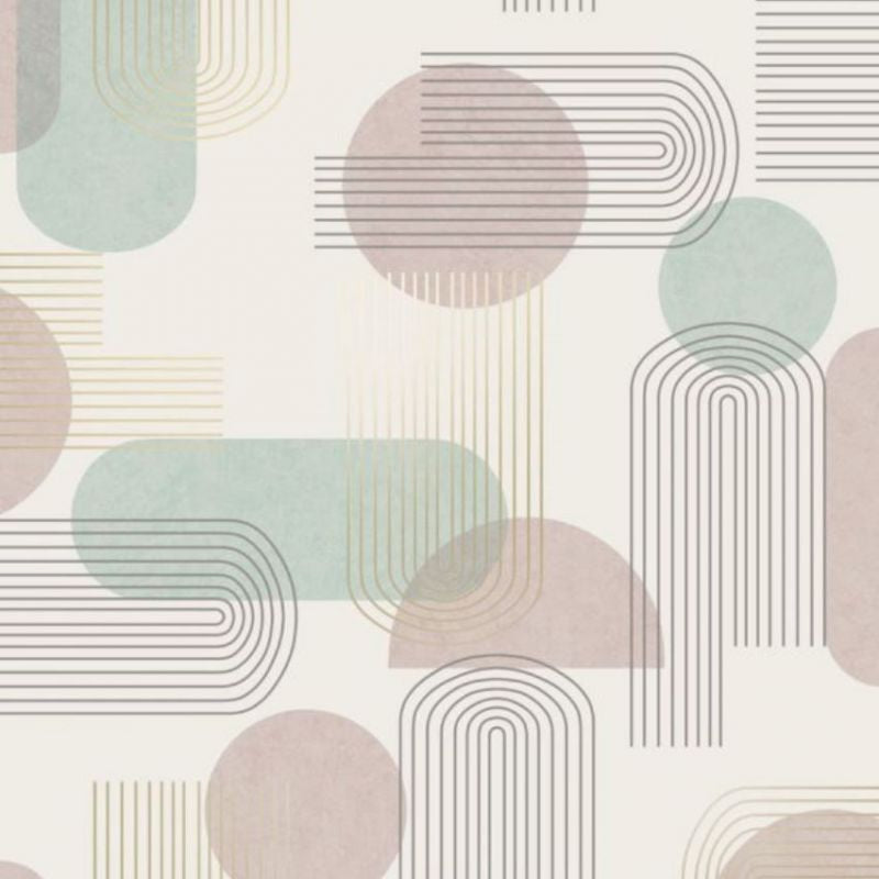 Arch Geo Retro Circle Wallpaper | Holden | Decorating Centre Online