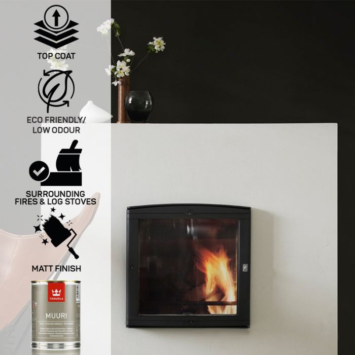 Tikkurila Muuri - Fireplace and Firewall Paint | Decorating Centre Online