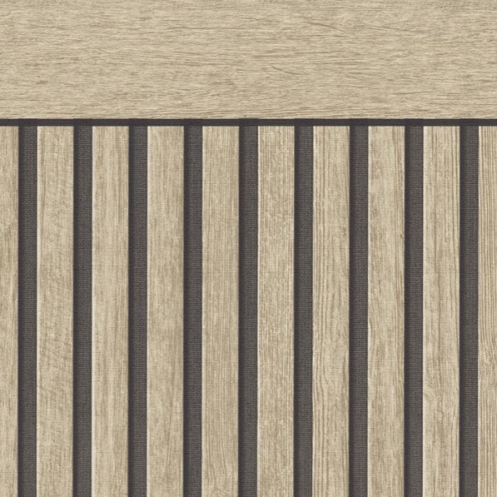 Scandi Wood Slat Wallpaper - Half Wall Panel | Decorating Centre Online