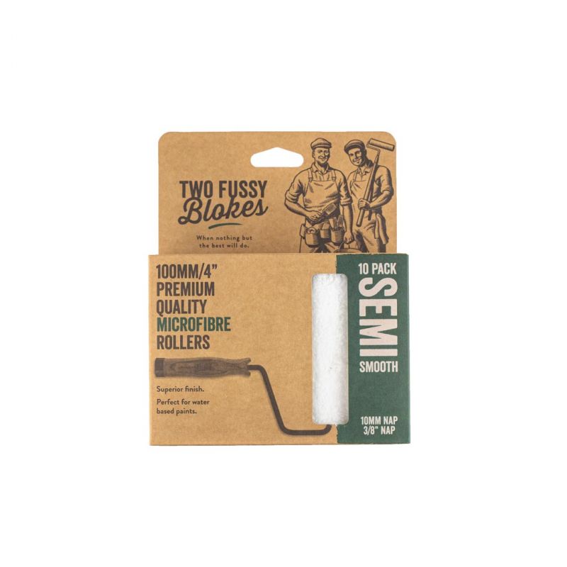 TFB Microfibre 4" Semi Smooth Paint Rollers - 10 Pack – Decorating ...