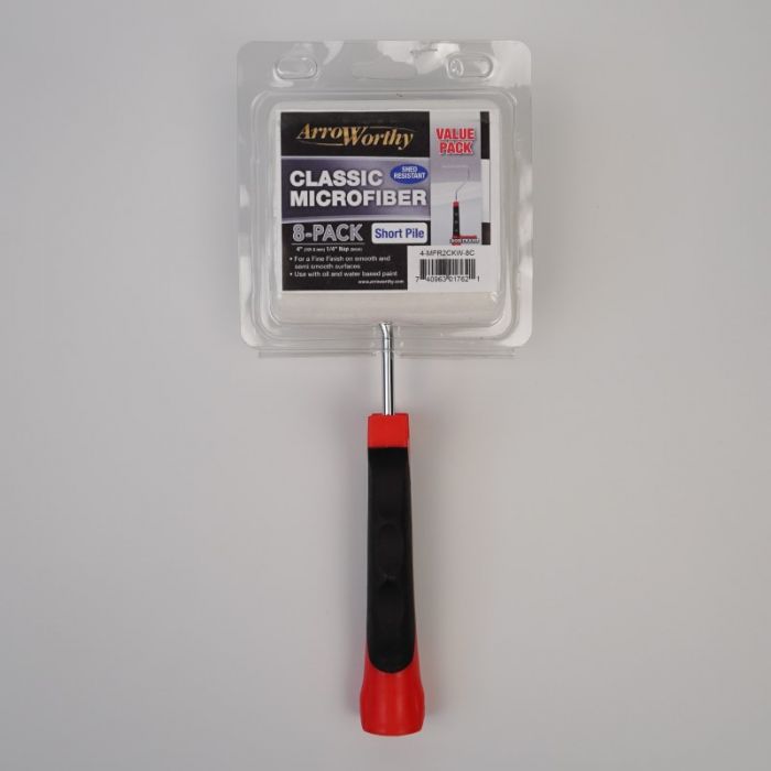 Arroworthy Classic Microfiber 4" Roller Frame & Sleeves (8 Pack) - Sho ...