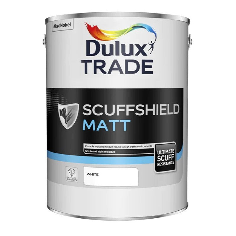 Dulux Trade Scuffshield Matt Paint - White | Scrubbable Matt ...