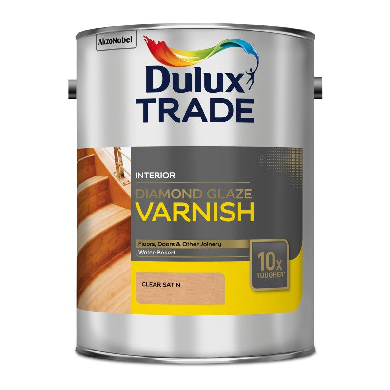 Dulux Trade Diamond Glaze Varnish - Clear | Satin/Gloss – Decorating ...