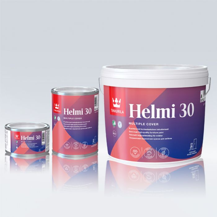 Tikkurila Helmi 30 Water-Based Satin for Woodwork - Colour Match ...