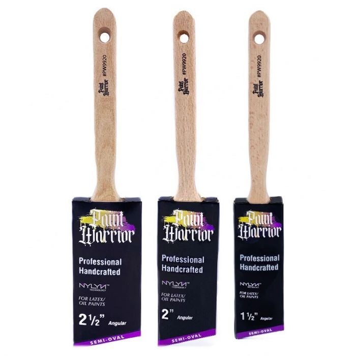 Paint Warrior Oval Angle Paint Brush | Decorating Centre Online