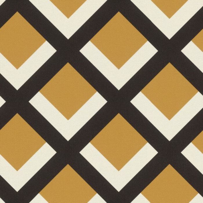 Retro Geometric Grid Wallpaper | Rasch | Decorating Centre Online